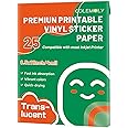 Amazon.com : Colemoly Printable Vinyl Translucent Sticker Paper for ...