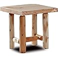 Amazon.com: Rustic Log End Table Pine and Cedar (Natural) : Home & Kitchen