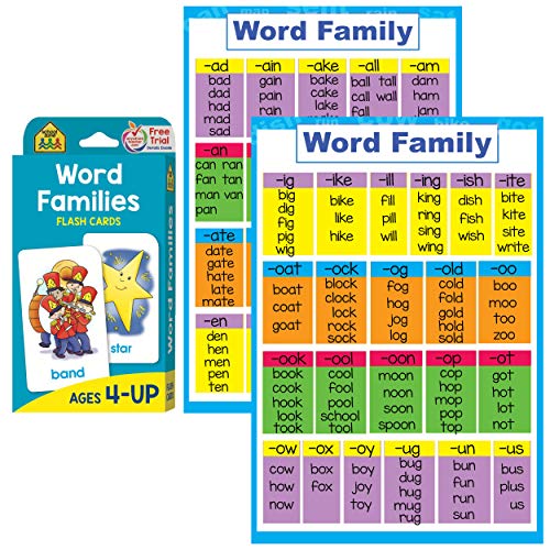Word Families Poster and Flash Cards Set - Reading Flashcards and ...