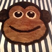Cheeky Monkey Non Slip Machine Washable Sheepskin Style Kids Rug. Size ...