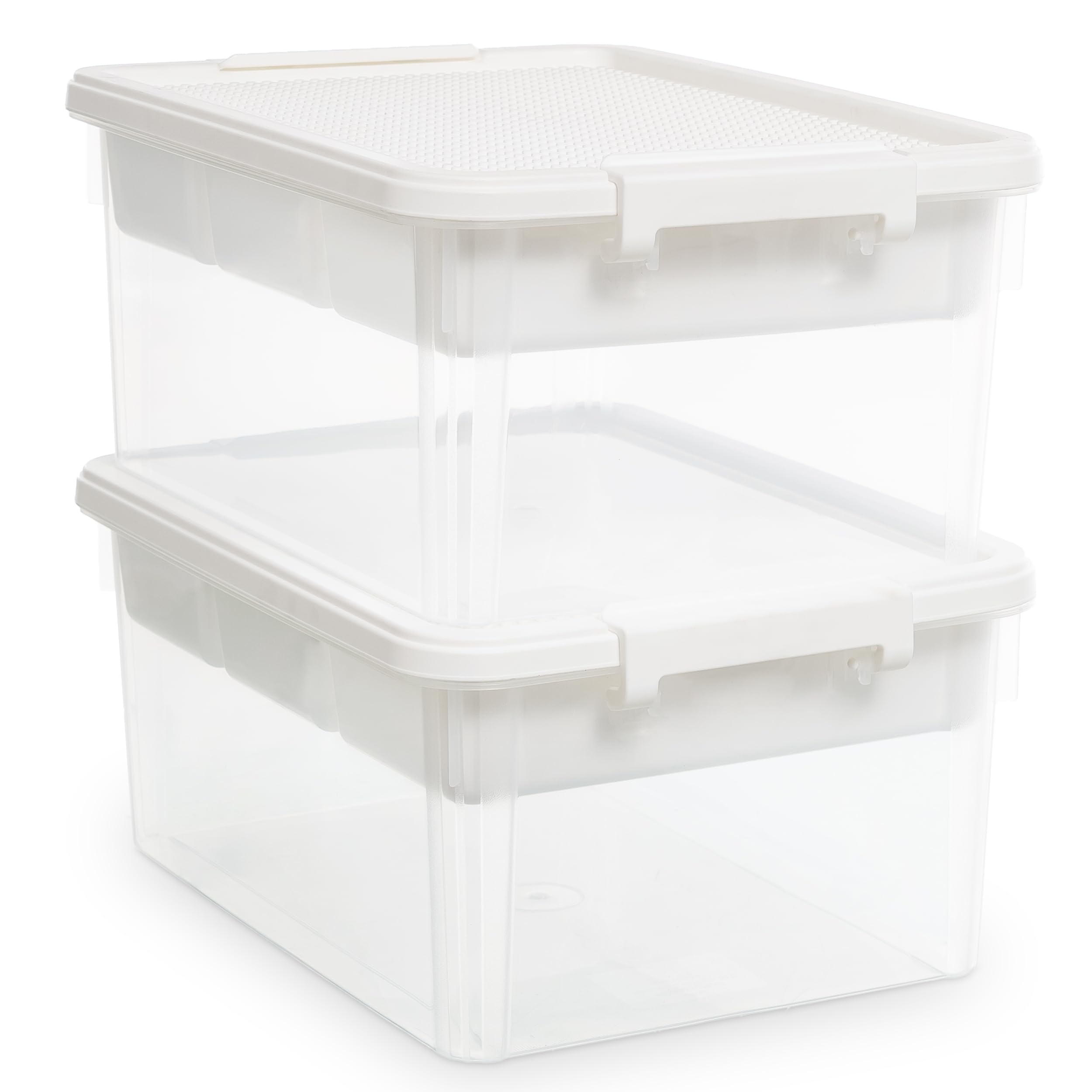 Citylife 17 QT Plastic Storage Box with Building Baseplate Lid and ...