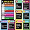10 Pieces Reading Strategies Posters Educational Bulletin Board Set for ...
