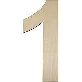 Amazon.com: HILAZA 12 Inch Large Wooden Number 6, 1/4 Inch Thick ...