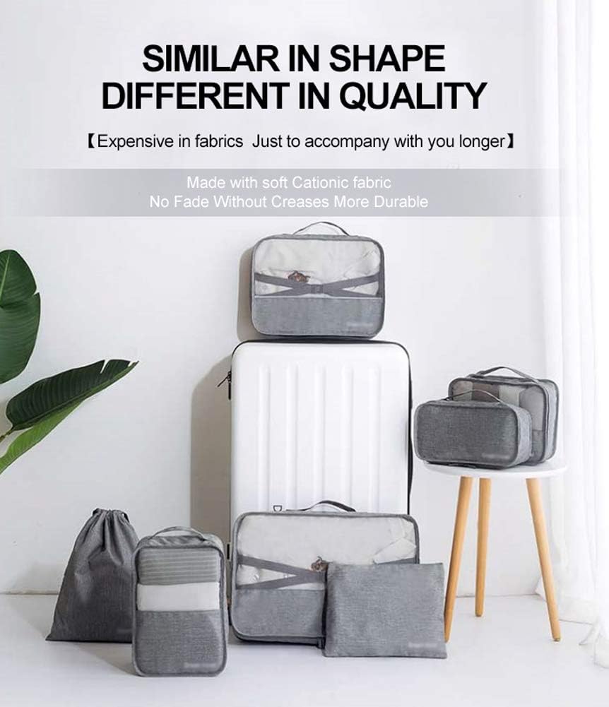 Elezay Packing Cubes Organiser Bags for Travel Suitcase Organization ...