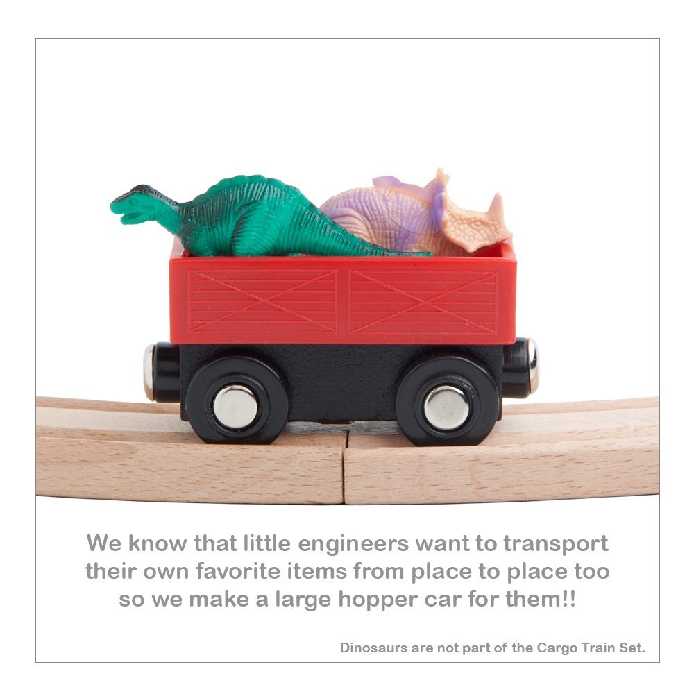 Play Trains & Railway Sets Orbrium Toys Cargo Train Car Set for Wooden ...