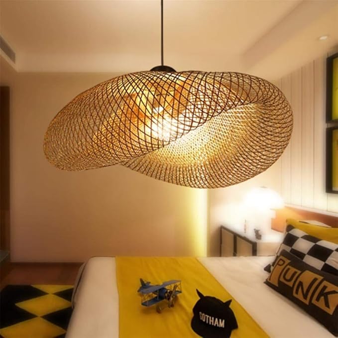 Wooden chandelier Ceiling Lampshade Natural Ceiling Light Wood Pendant ...