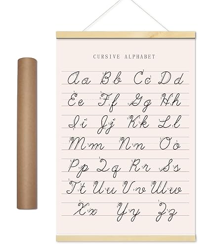 Reading & Writing Materials Cursive Alphabet Poster - 12x18 Inch ...