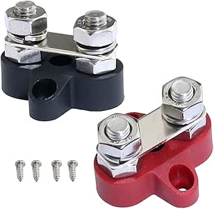 Amazon.com: KOOTANS M6 (1/4-Inch) Battery Post Dual Stud Junction Block, Terminal Ground Studs ...