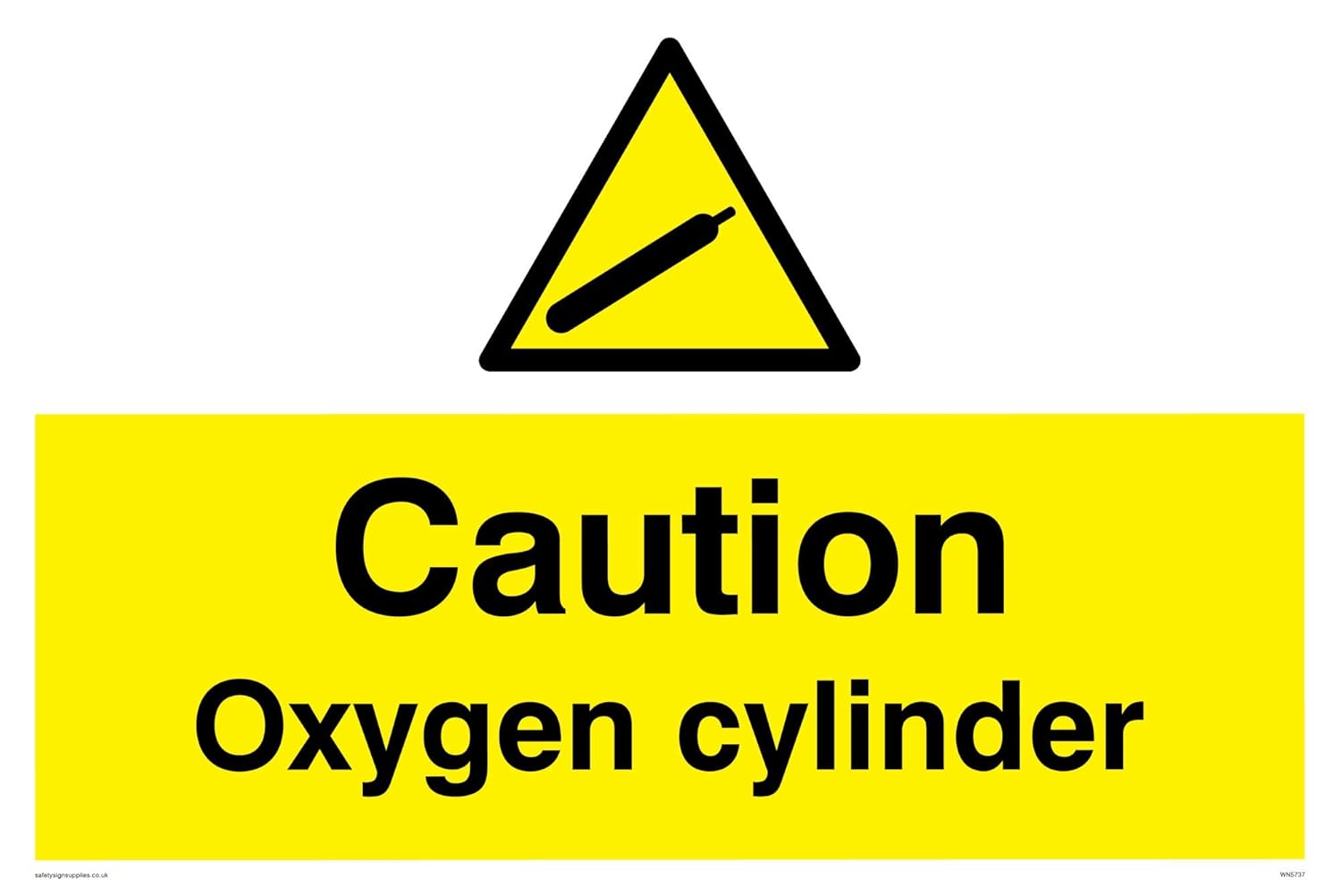 Caution Oxygen Cylinder Sign – BigaMart