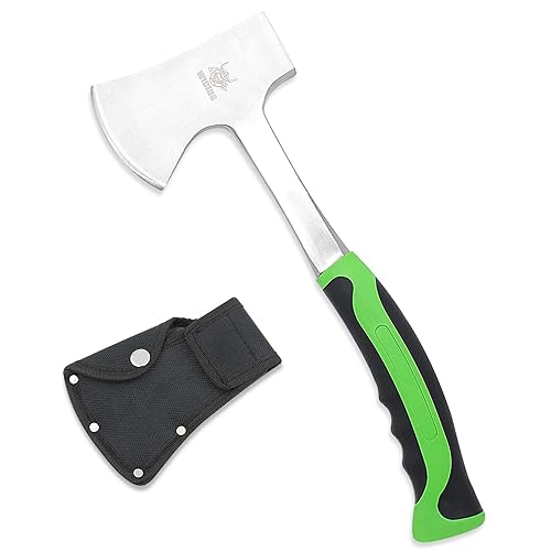 WICING Camping Axe, 14" Chopping Axe, Forged Steel Construction ...