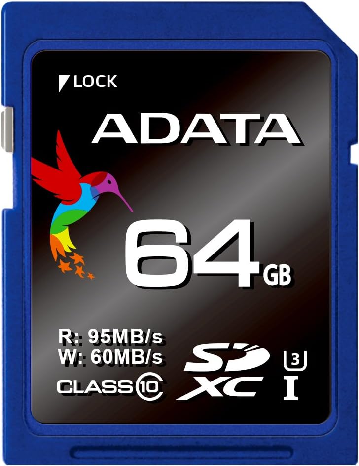 ADATA Premier Pro SDXC Memoria Flash 64 GB Clase 10 UHS - Tarjeta de Memoria (64 GB, SDXC, Clase ...