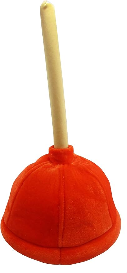 Amazon.com: Nicky Bigs Novelties Funny Velvet Toilet Plunger Hat: Clothing