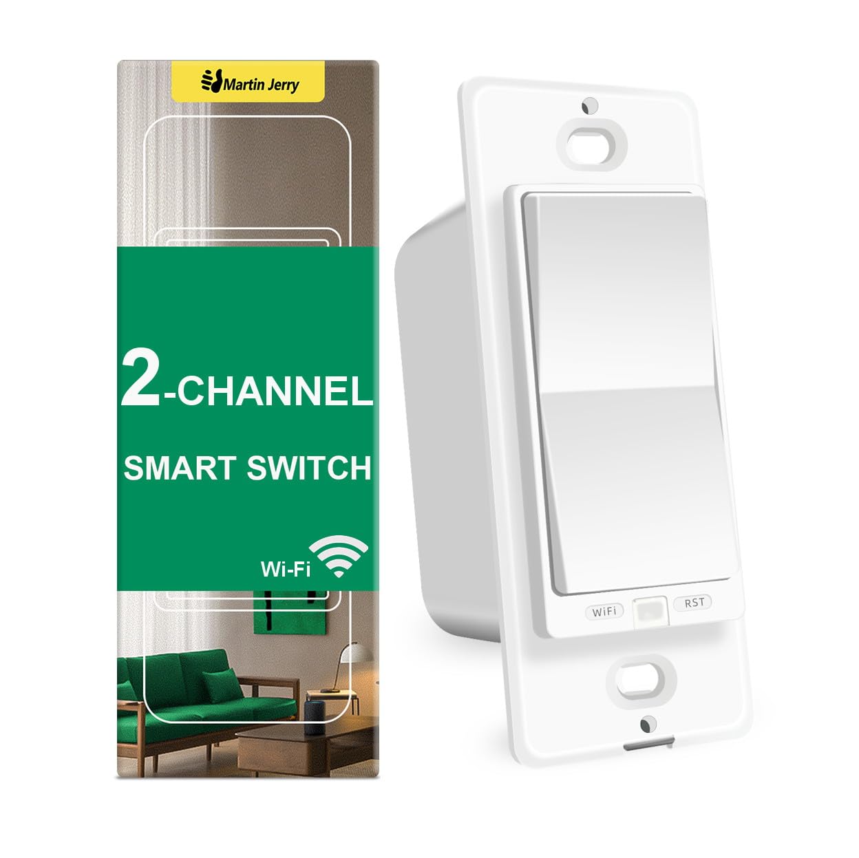 Smart Switch by Martin Jerry, 2 Channel WiFi Smart Light Switch for ...