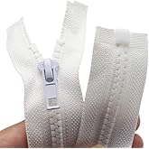 Amazon.com: Sawoake 2PCS #5 25 Inch Separating Jacket Zippers for Sewing Coats Jacket Zipper ...