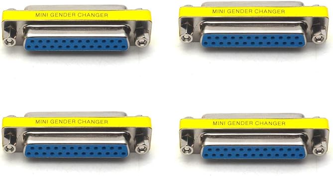 Amazon.com: Antrader 4-Pack DB25 25 Pin Serial Port Female to Female Mini Gender Changer Coupler ...
