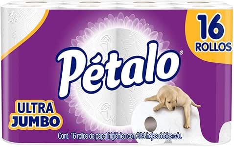 Pétalo Ultra Jumbo Papel Higiénico, 1 Paquete con 16 Rollos de Papel ...