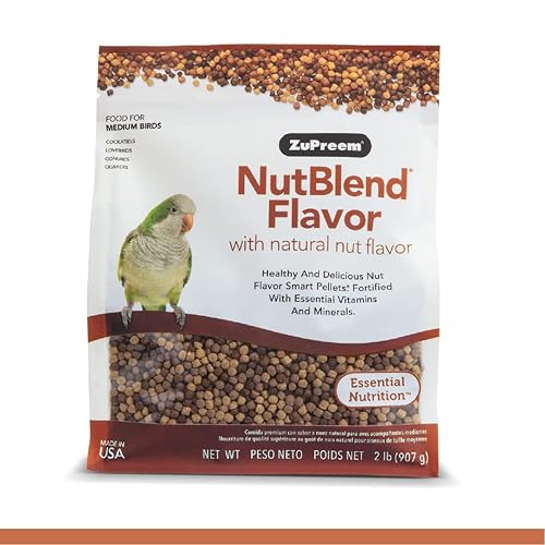 ZuPreem NutBlend Bird Food, Bird Feed for Cockatiel, Lovebird, Quaker ...