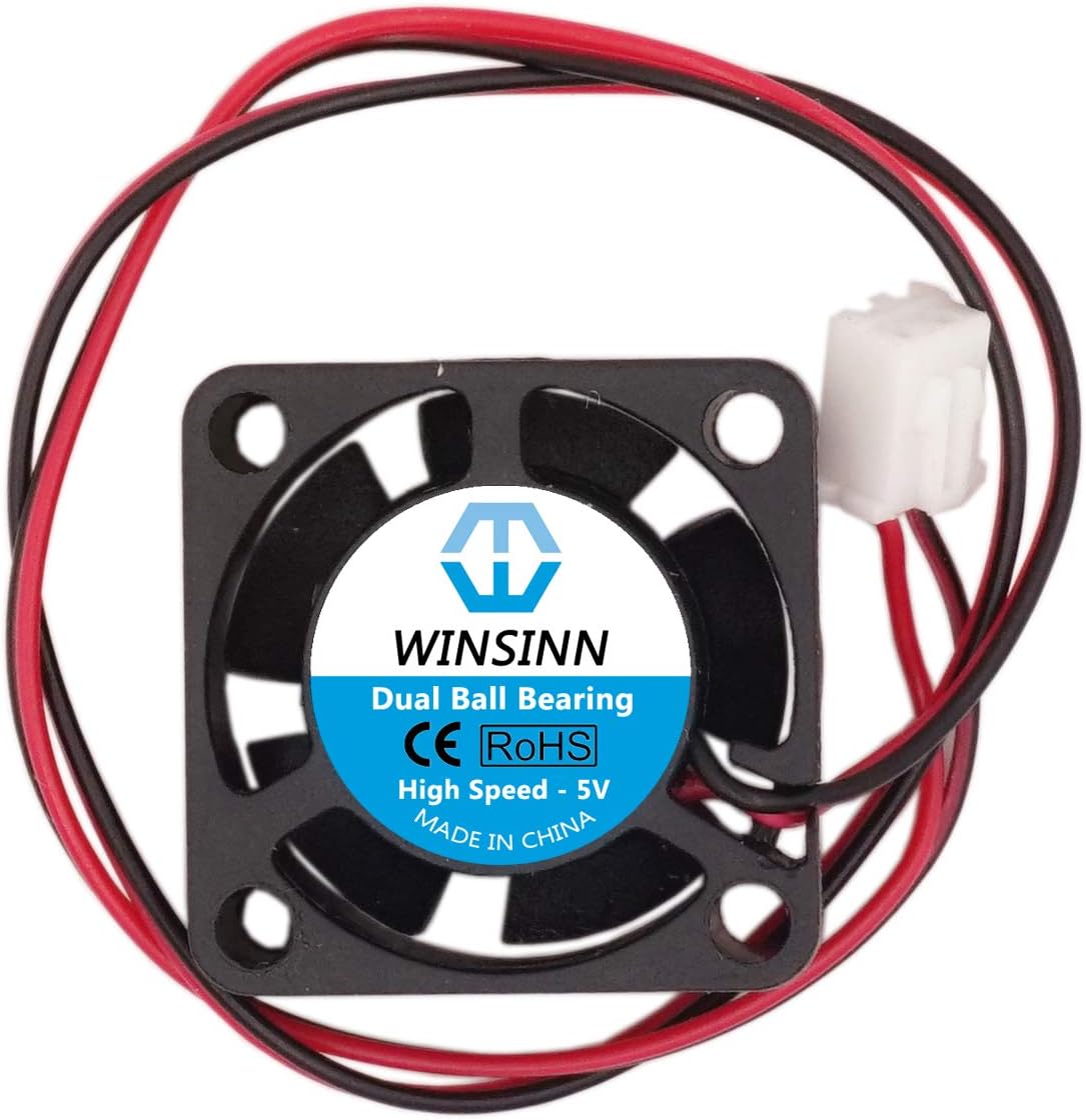 WINSINN 25mm Fan 5V Dual Ball Bearing Brushless 2510 25x10mm for Cooling DIY Mini Cooling PCB ...