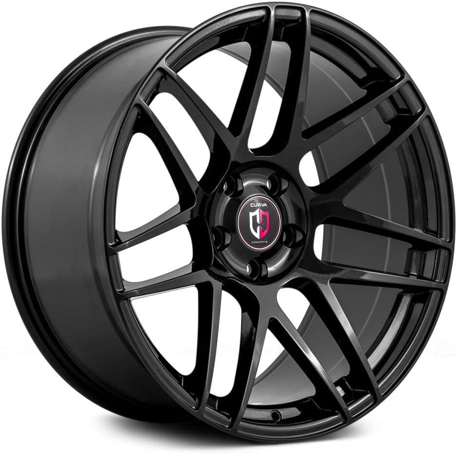 Amazon.com: Curva Concept Wheels C300: 18X9.5, 5X120, 72.56, 35, (Black ...