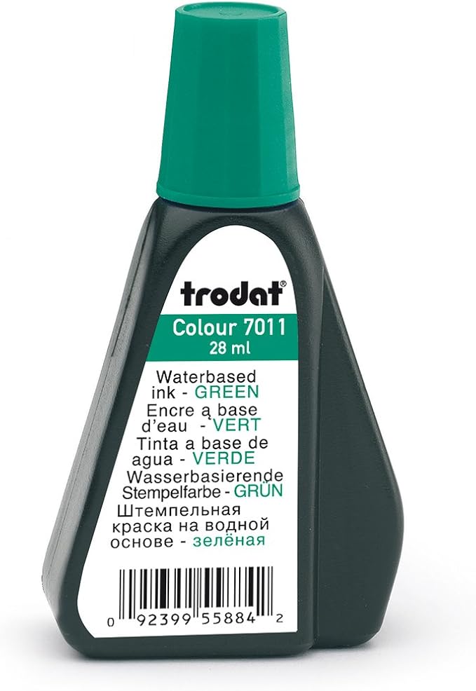 Trodat 7011 Endorsing Ink, 28 ml, Green: Amazon.co.uk: Office Products