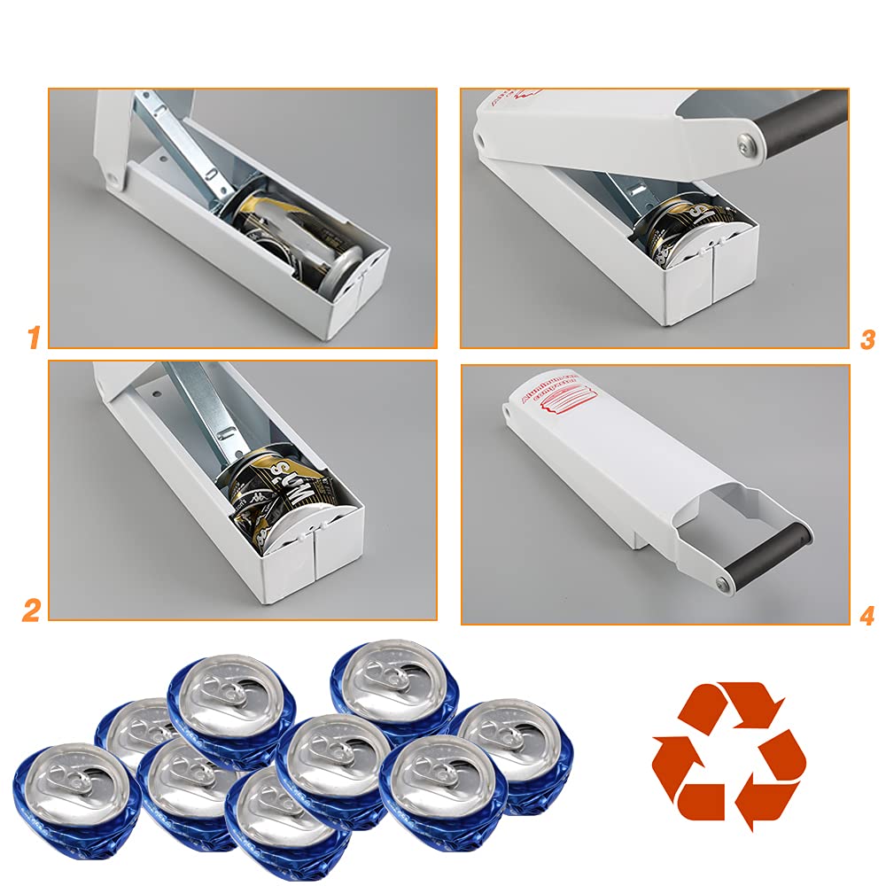 Mua Aluminum Can Compactor White – 8/12/16OZ Metal Can Crusher Heavy ...