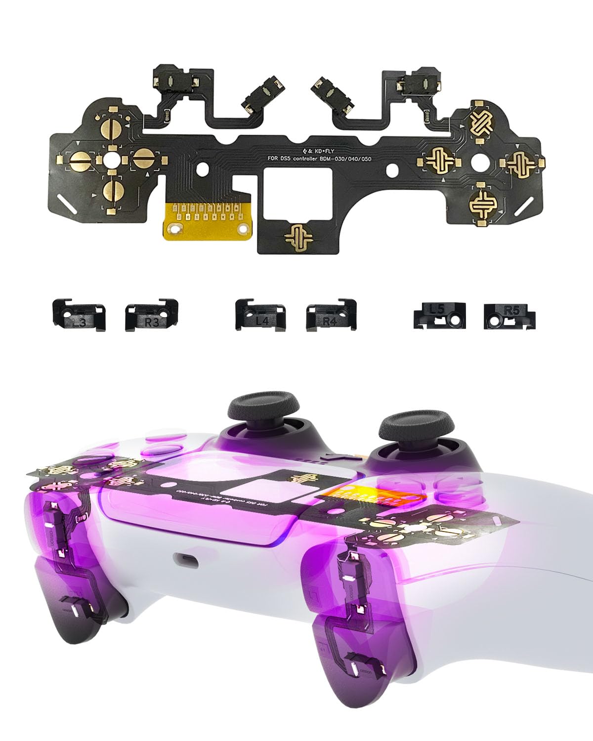 KD.FLY 4 Buttons Clicky Kit with Omron Micro Switch for PS5 Controller ...