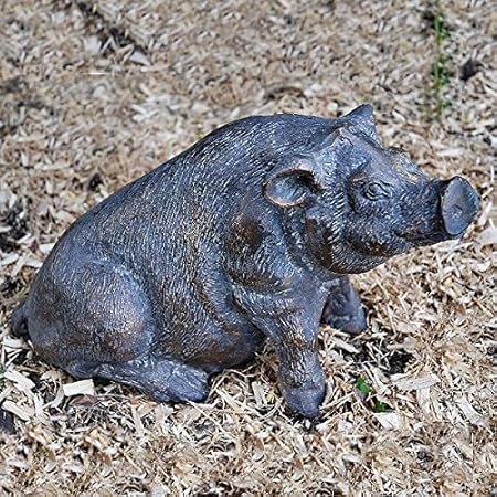 Metal Pig Garden Statue / Sculpture: Amazon.co.uk: Garden & Outdoors