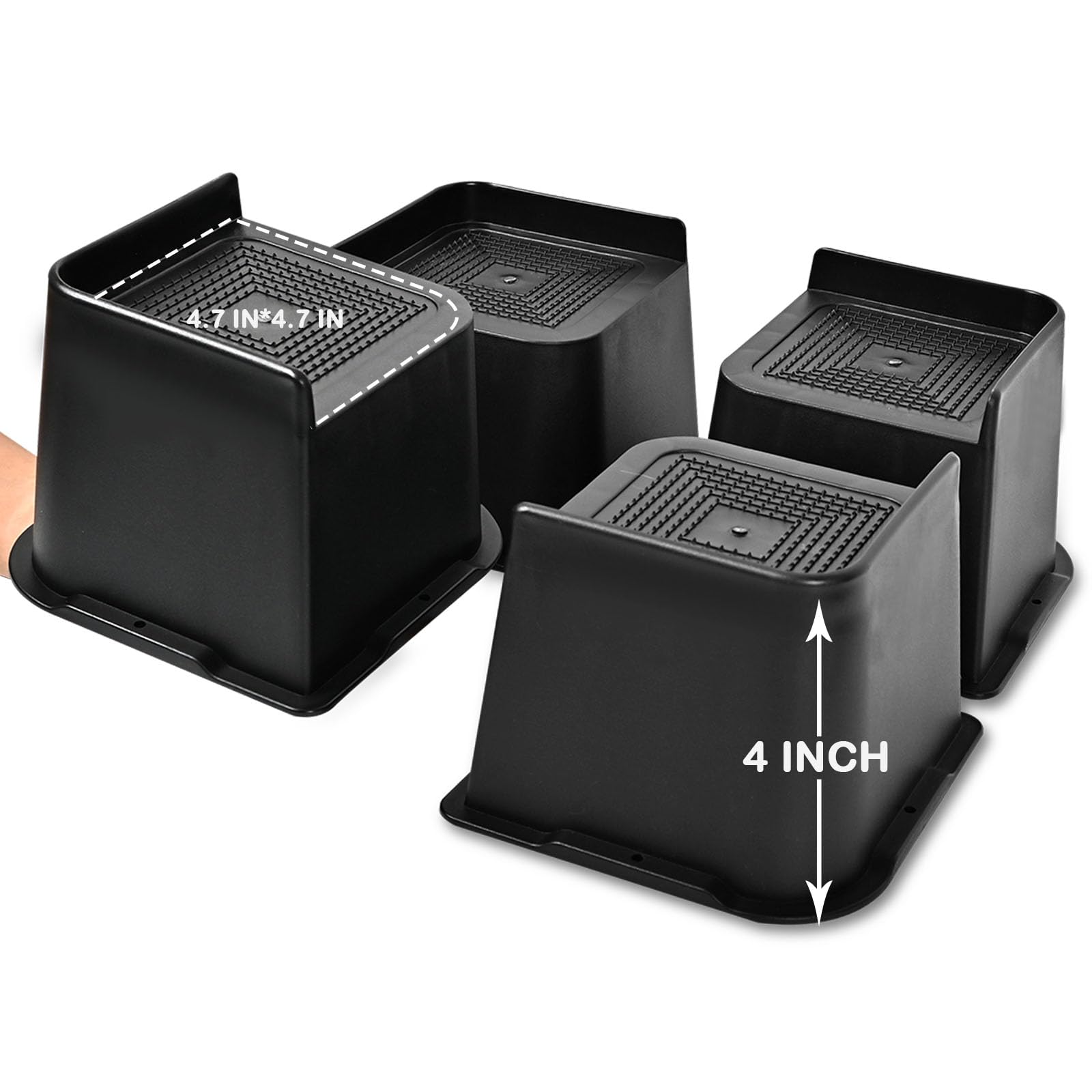 shouwuhho Bed Risers 2 inch, 3 inch, 4 inch, 6 inch, 8 inch, Oversized ...