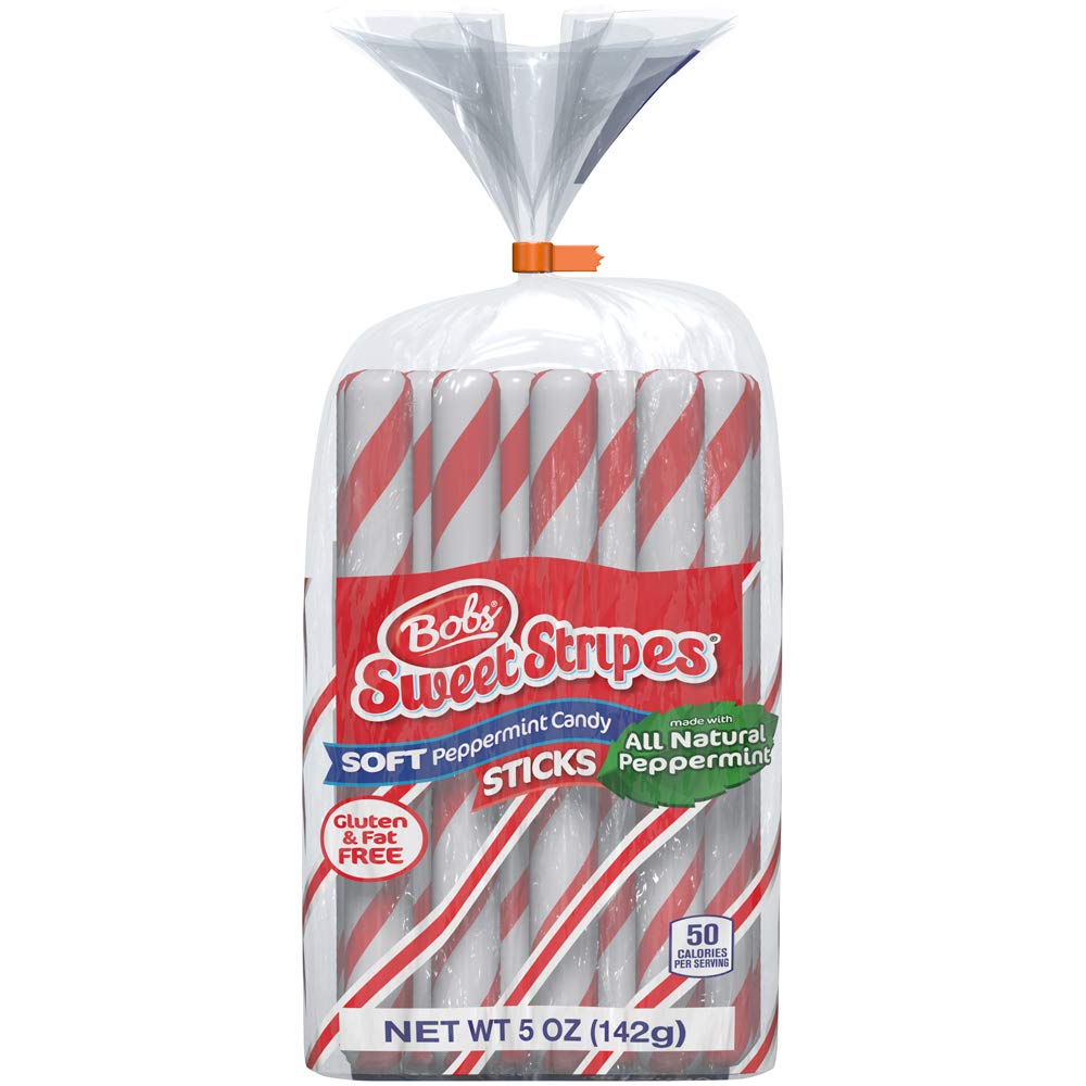 Amazon.com : Bobs Sweet Stripes Soft Mint Candy Sticks, 5 Ounce Bag ...