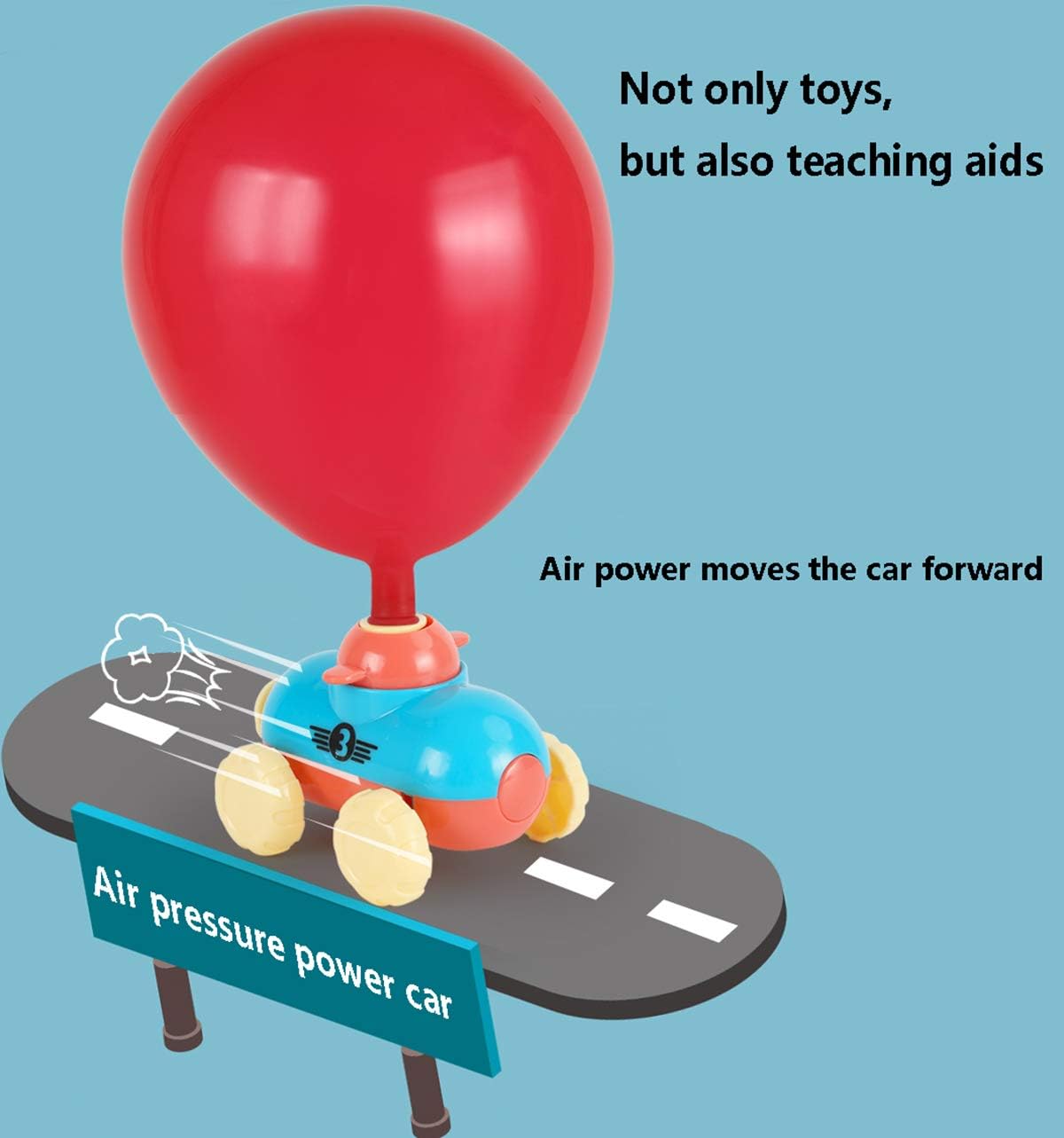 17Tek Air Balloon Car Toy – Air Power Balloon Vehicle Launcher Hand ...