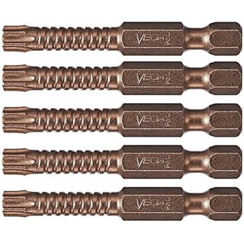 VEGA T45 TORX Security Bits. Professional Grade ¼ Inch Hex Shank TORX T ...