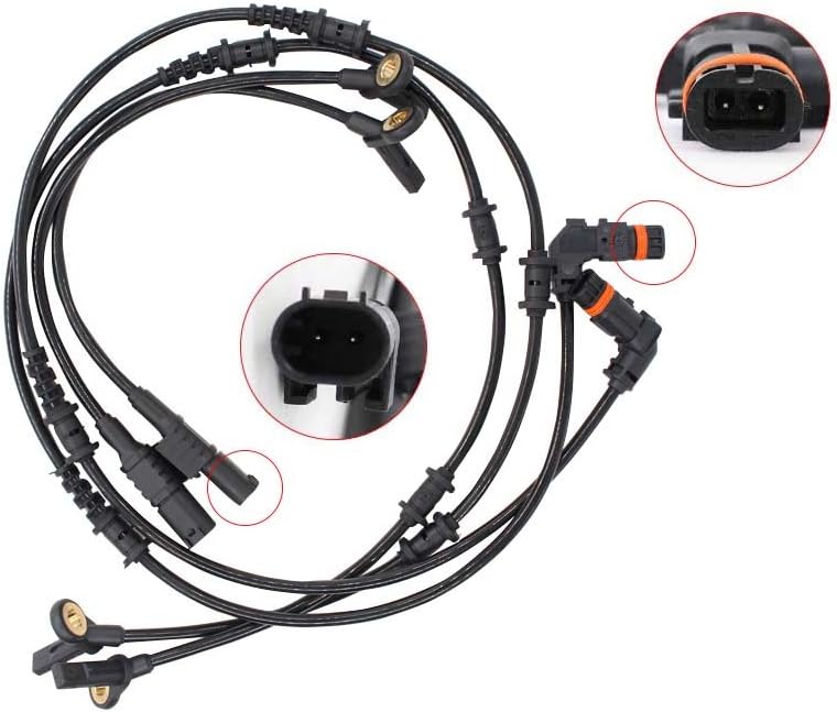 Amazon.com: 4 Pcs Front Rear Left Right ABS Wheel Speed Sensor For ...