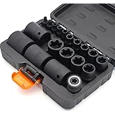 15pcs External Torx Plus Socket Set,6 point E-Torx Star Torque Socket ...