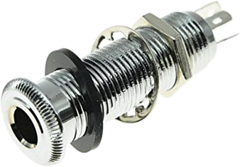 KAISH Stereo Copper Guitar Bass 1/4″ Barrel Jack Cylinder Input Output ...