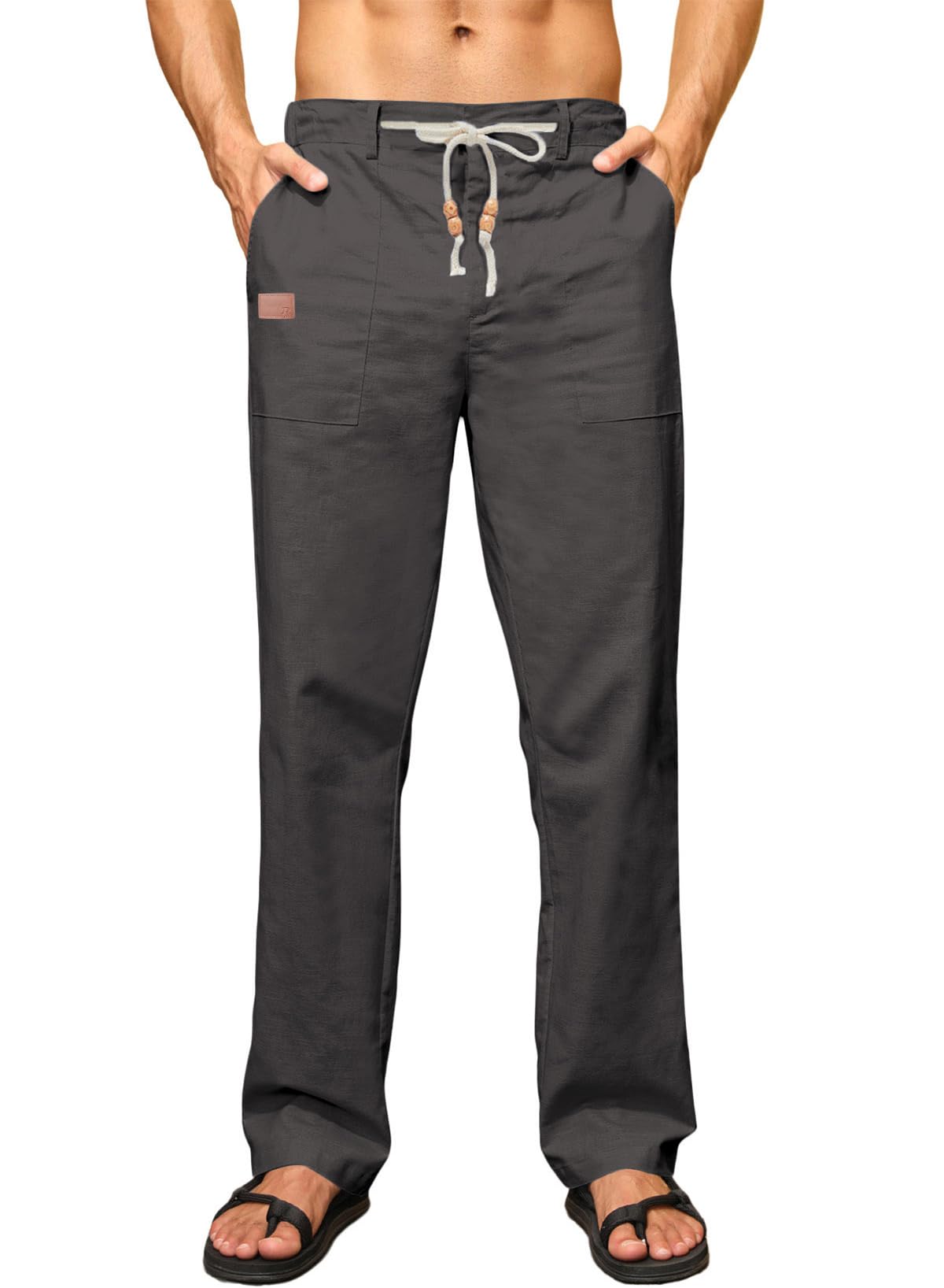 JMIERR Mens Elastic Waist Drawstring Jogger Sport Harem Pants Baggy ...