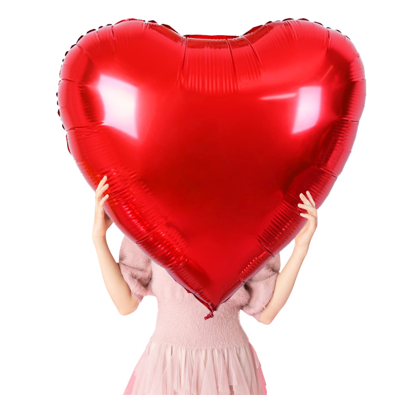 Mua 8 Pcs 36 Inch Huge Red Heart Balloons, Romantic Large Heart Foil ...