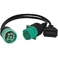 Amazon.com: AMHTDOL J1939 9 Pin to OBD 2 Male Adapter Cable,Work with ...