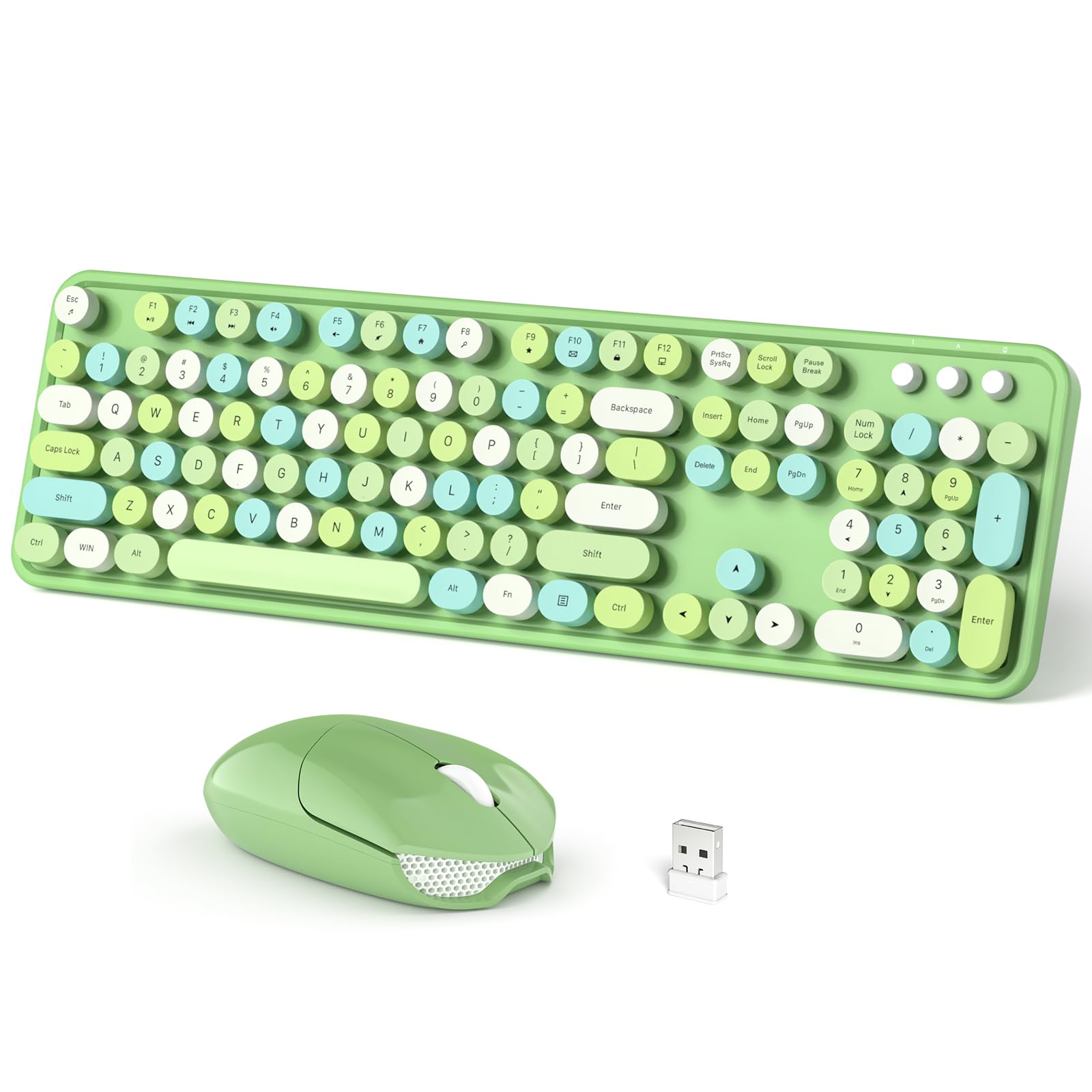 Dilter Wireless Keyboard and Mouse Combo, 104 Keys Full-Sized 2.4 GHz ...