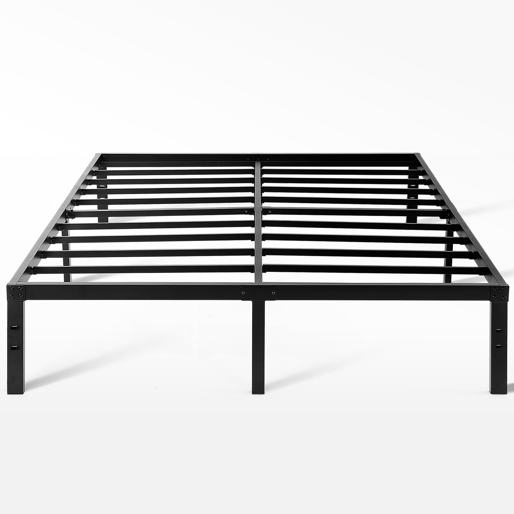 NOAH MEGATRON Queen Bed Frame No Box Spring Needed Heavy Duty Platform ...