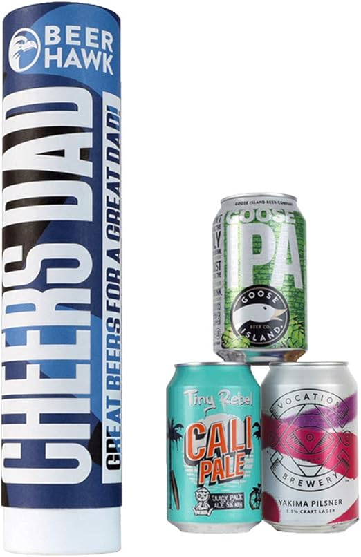 Beer Hawk Cheers Dad Beer Canister - 3 Craft Beers - Perfect Father's ...