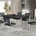 Conjunto Sala de Jantar Mesa Natani 160x90cm com 6 Cadeiras Natani ...