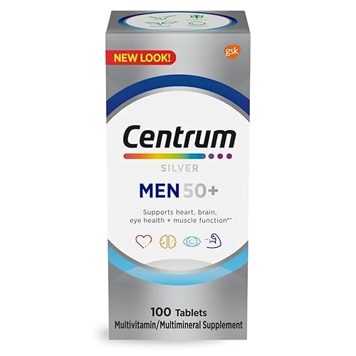 Centrum Silver Mens 50 Plus Vitamins, Multivitamin Supplement, 100 ...