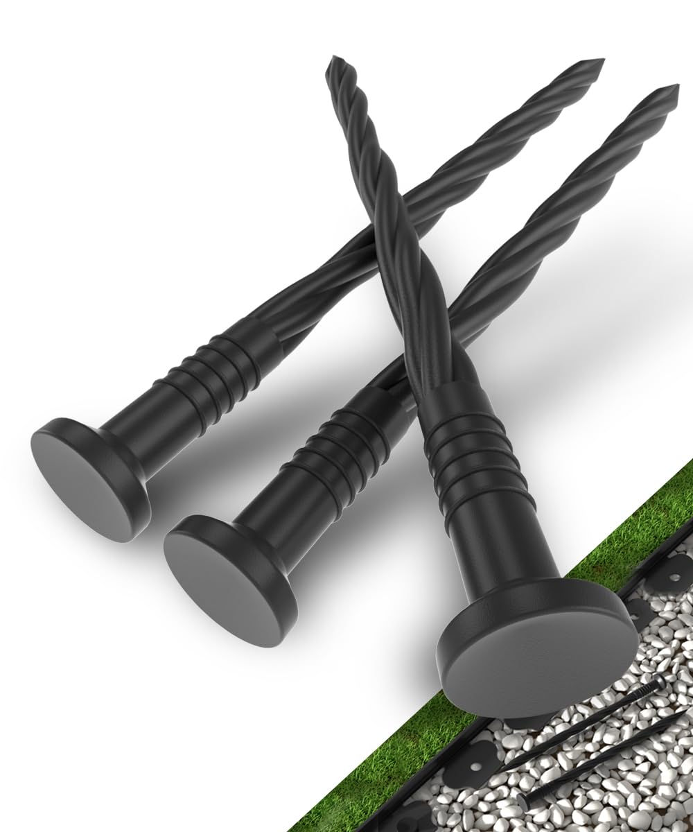 70 Count 8-Inch Plastic Landscape Edging Spikes Landscape Anchoring ...