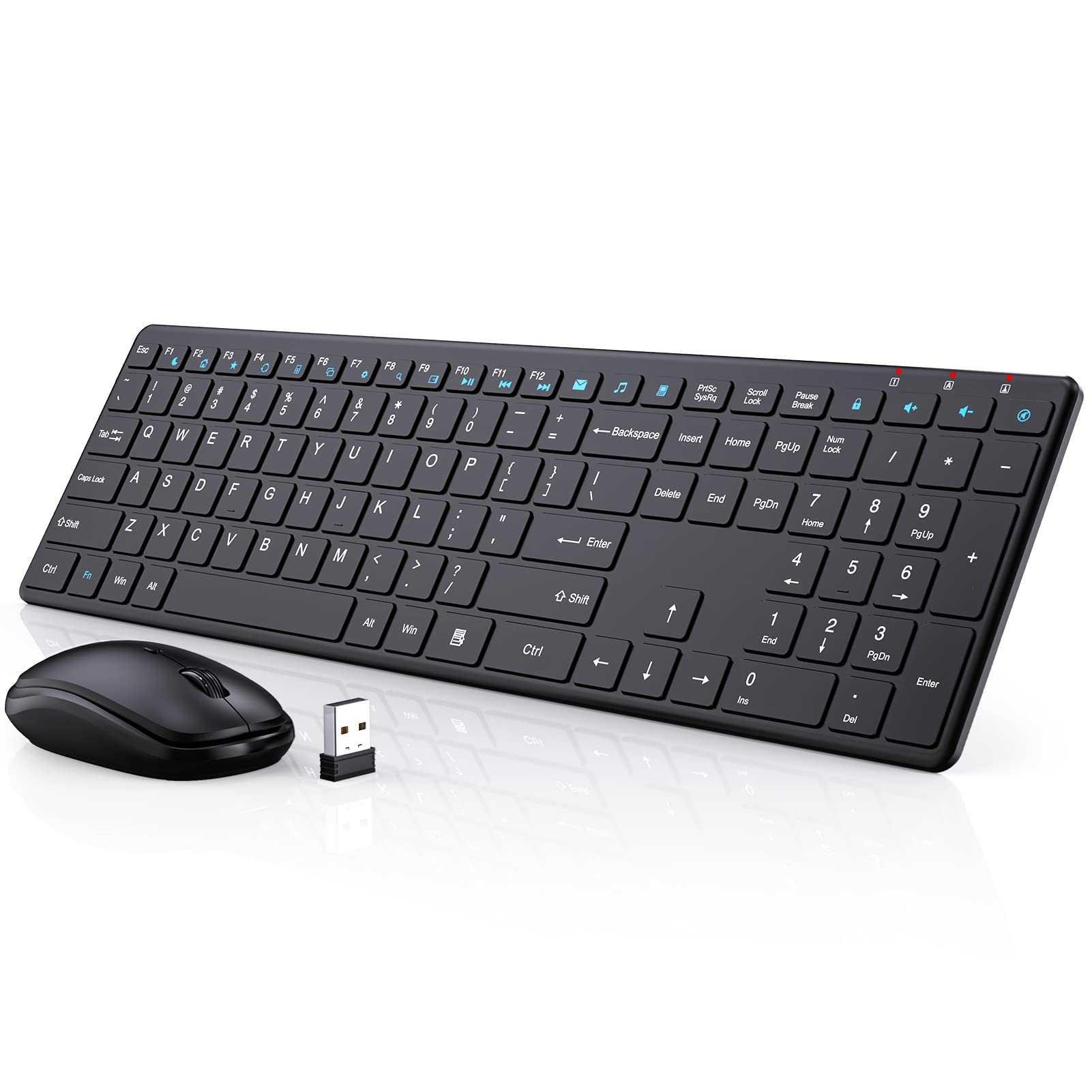 Mua Wireless Keyboard and Mouse, Ultra Slim Silent Keyboard with ...