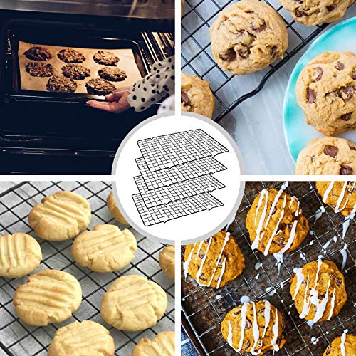 HiGift 4 Pack Cooling Baking Racks for Baking, Wire Baking Rack ...