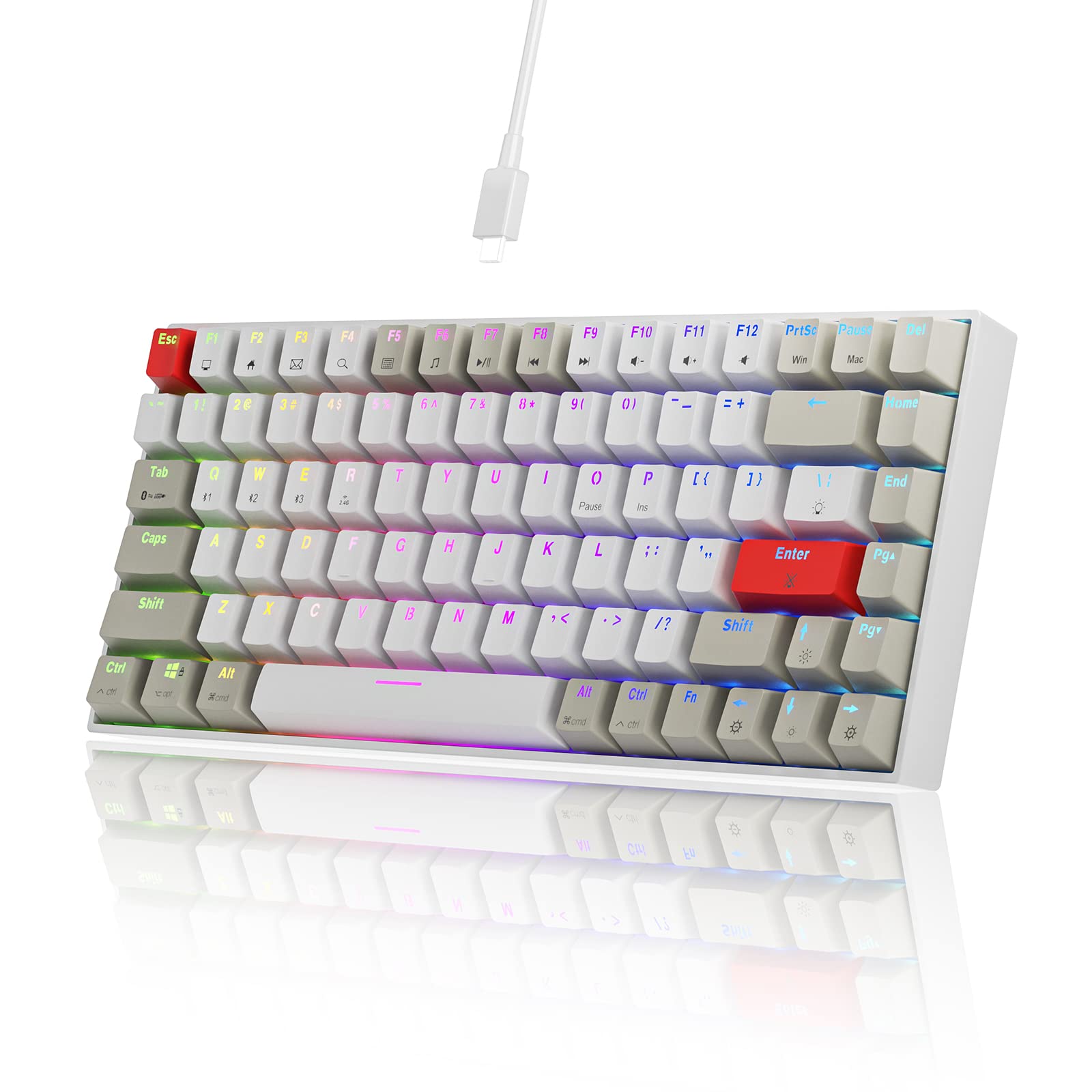 Mua Newmen GM840 75% Percent Keyboard Wireless Bluetooth/2.4G/Wired ...