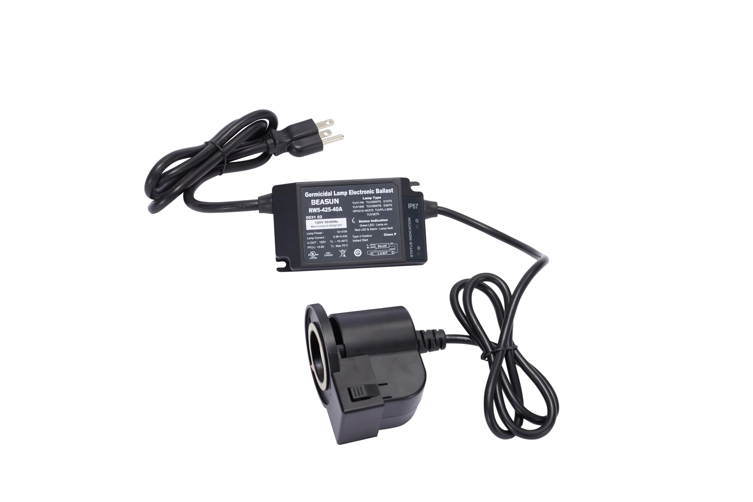 HQUA-OWS-12EB 120V 25-40W Electronic Ballast for HQUA-OWS-12/6 UV Water ...