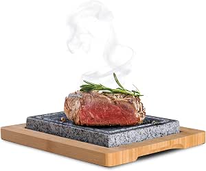 Amazon.com | Artestia Cooking Stones for Steak,Double Cooking Stones in ...