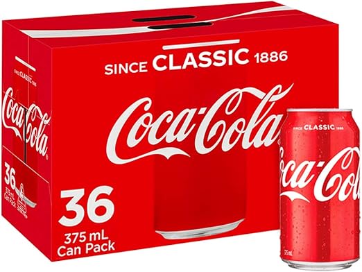 Coca-Cola Classic Soft Drink Multipack Cans 36 x 375mL: Amazon.com.au ...