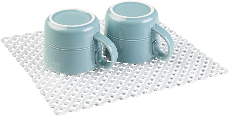 mDesign Kitchen Sink Protector Grid - Sink Saver - Sink Protector Rack ...